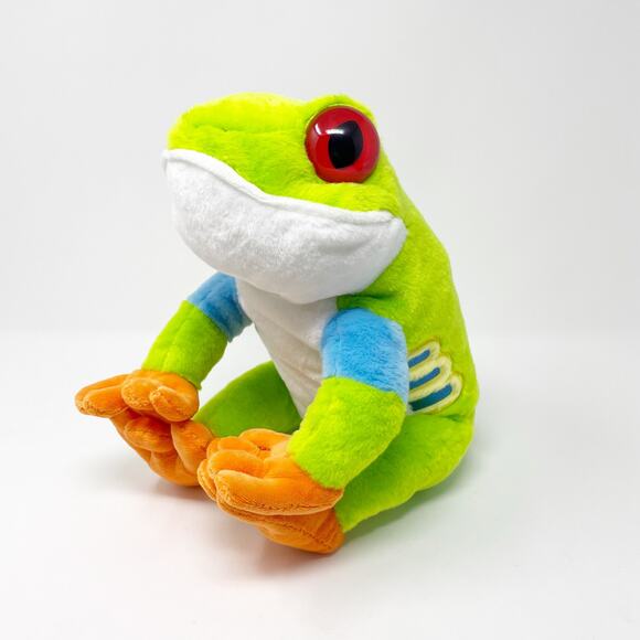 Wild Republic | Toys | Wild Republic Lime Green Orange Tree Frog Plush ...
